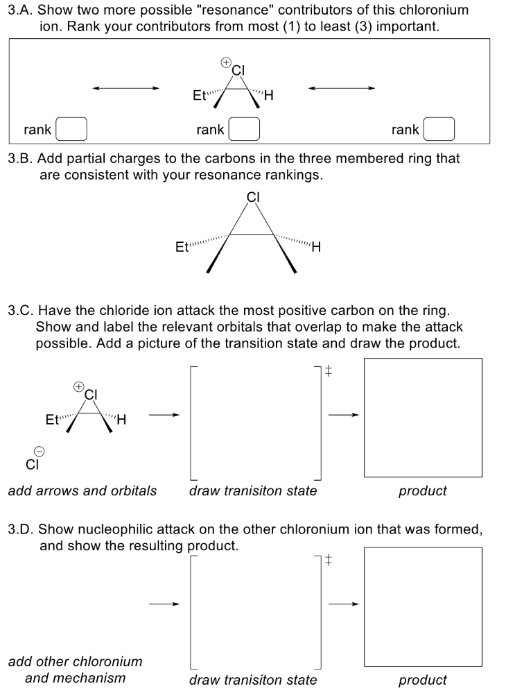 Solved 3.A. ﻿Show two more possible "resonance" contributors | Chegg.com