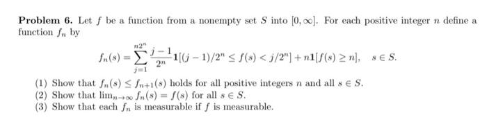 Solved Problem 6. Let f be a function from a nonempty set S | Chegg.com