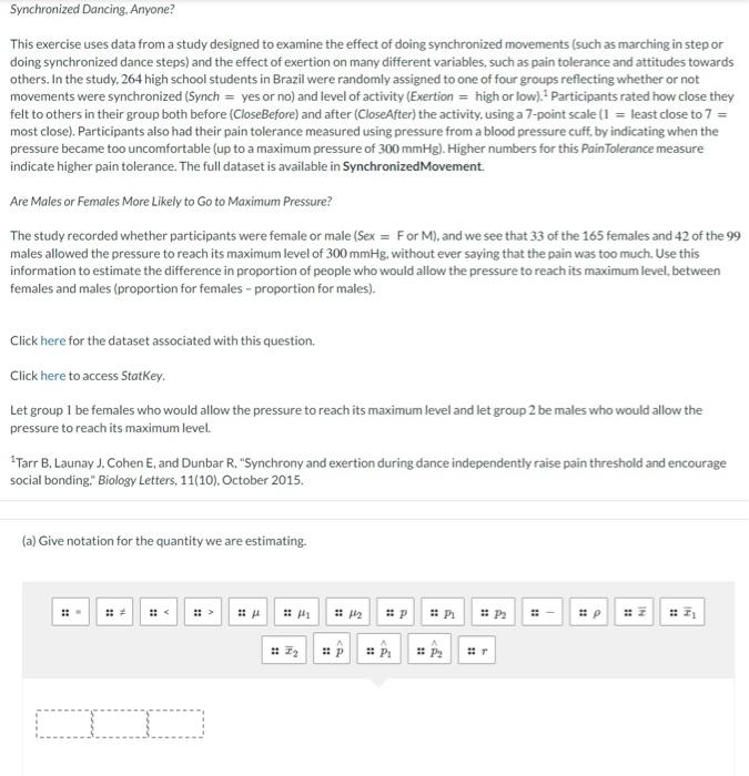 Solved This exercise uses data from a study designed to | Chegg.com