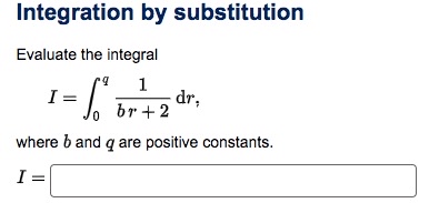 Solved Integration by substitutionEvaluate the | Chegg.com