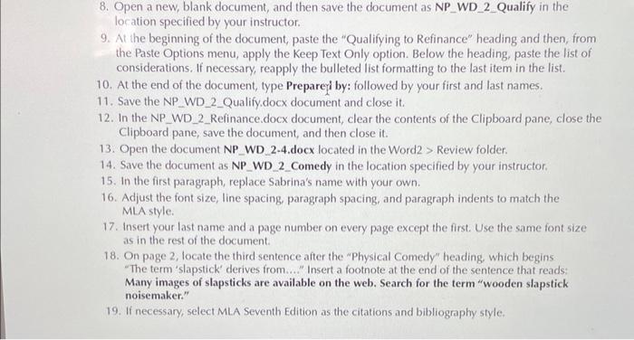 Data Files needed for the Review Assignments: | Chegg.com