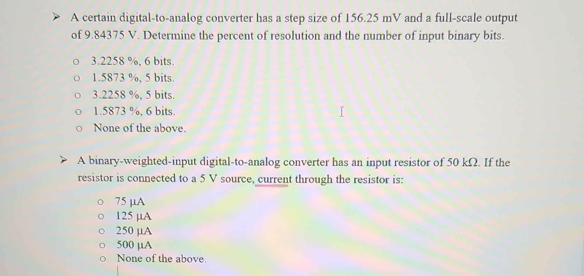 Solved A certain digital-to-analog converter has a step size | Chegg.com