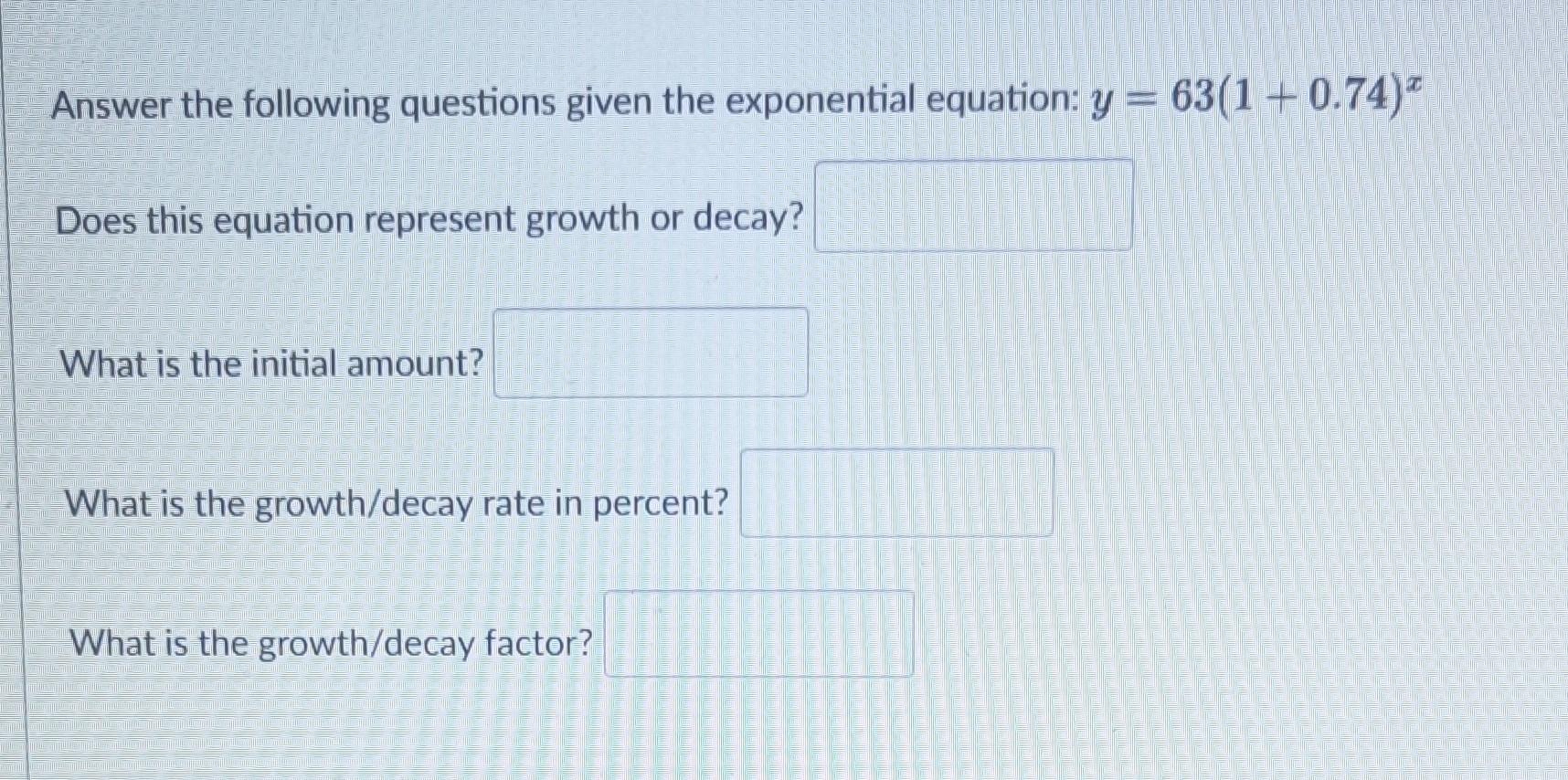 Solved Answer the following questions given the exponential | Chegg.com