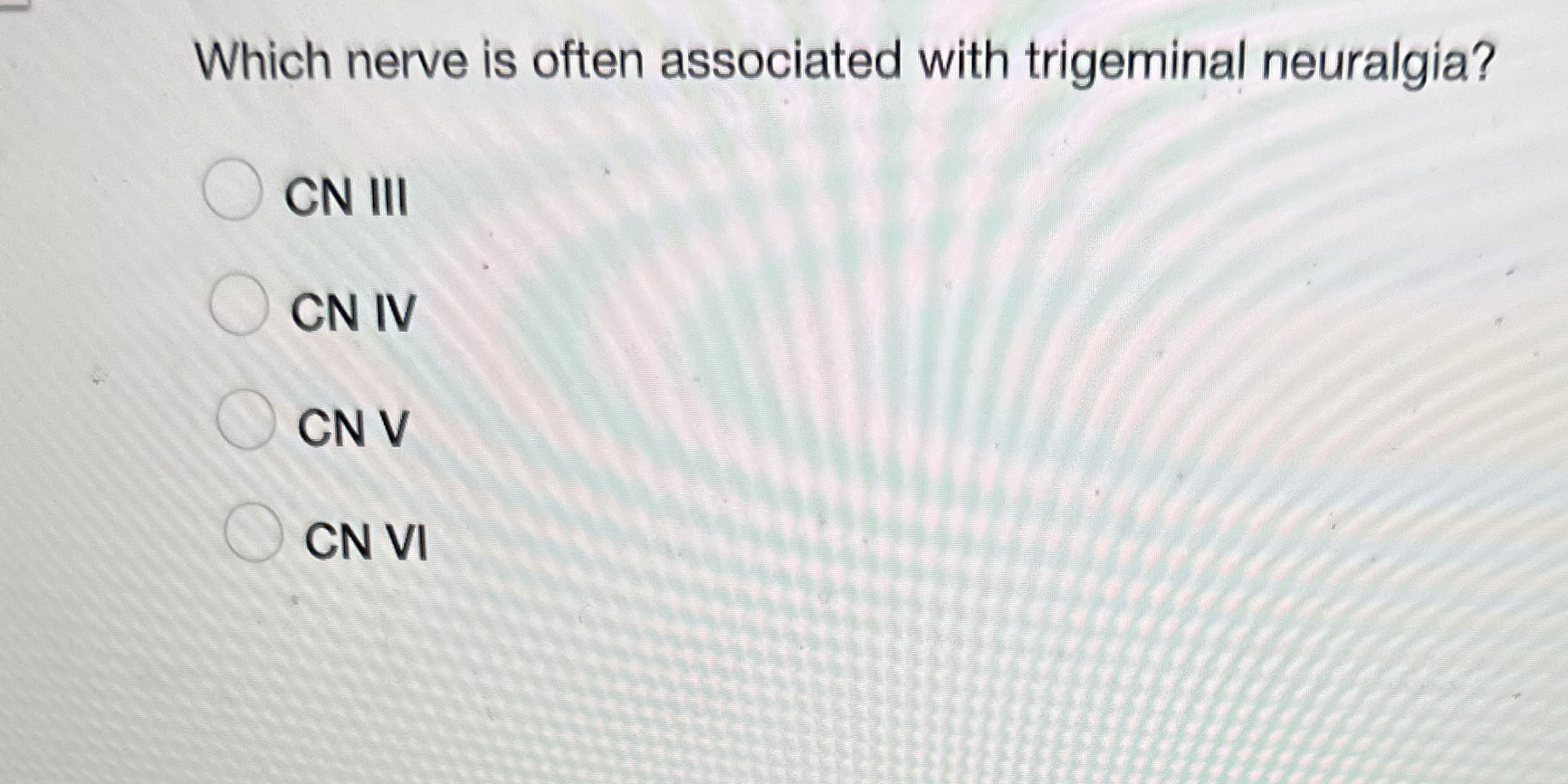 Solved Which nerve is often associated with trigeminal | Chegg.com