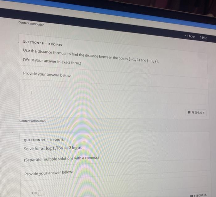 Solved Content attribution - 1 hour 18/32 QUESTION 18.3 | Chegg.com