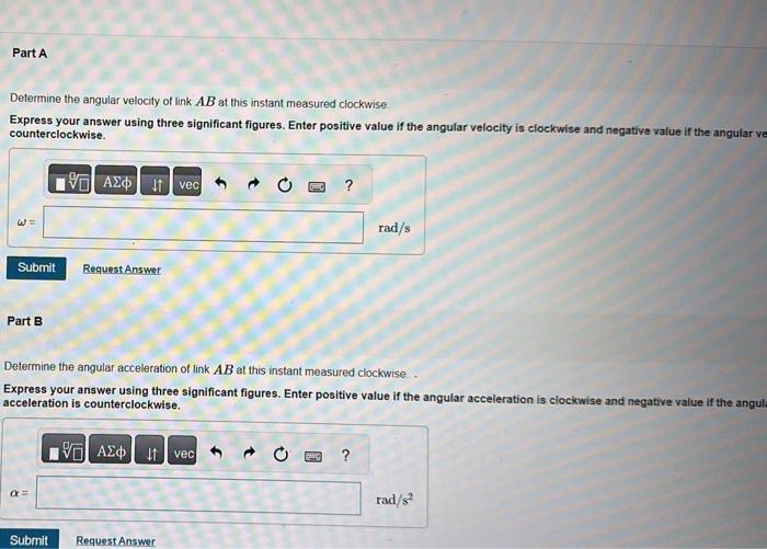 [Solved]: counterclociwise. Fart n Determine the angular a