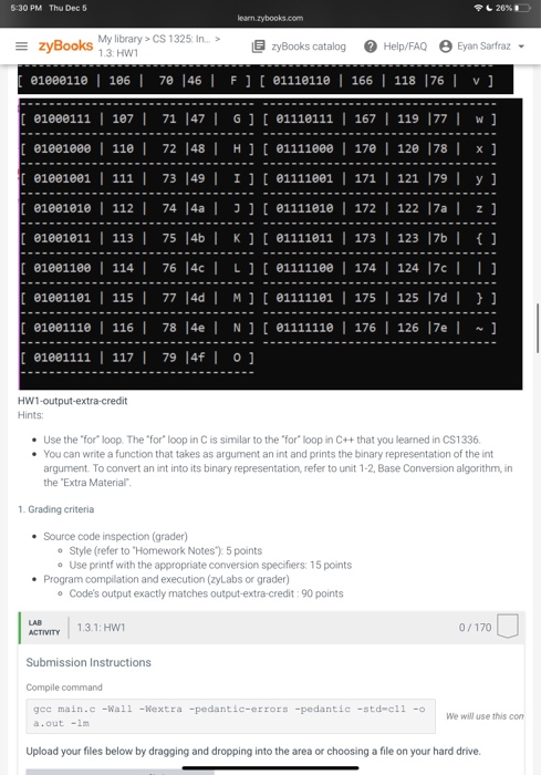 Solved PL 27% 5-29 PM Thu Dec 5 learn.zybooks.com My library | Chegg.com
