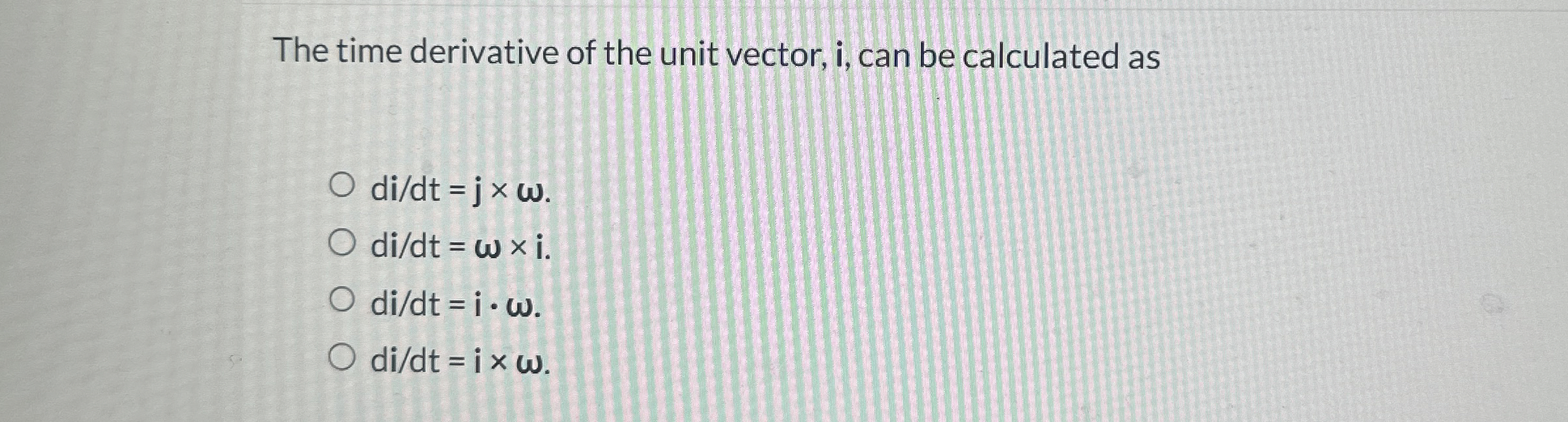 Solved The time derivative of the unit vector, i, ﻿can be | Chegg.com