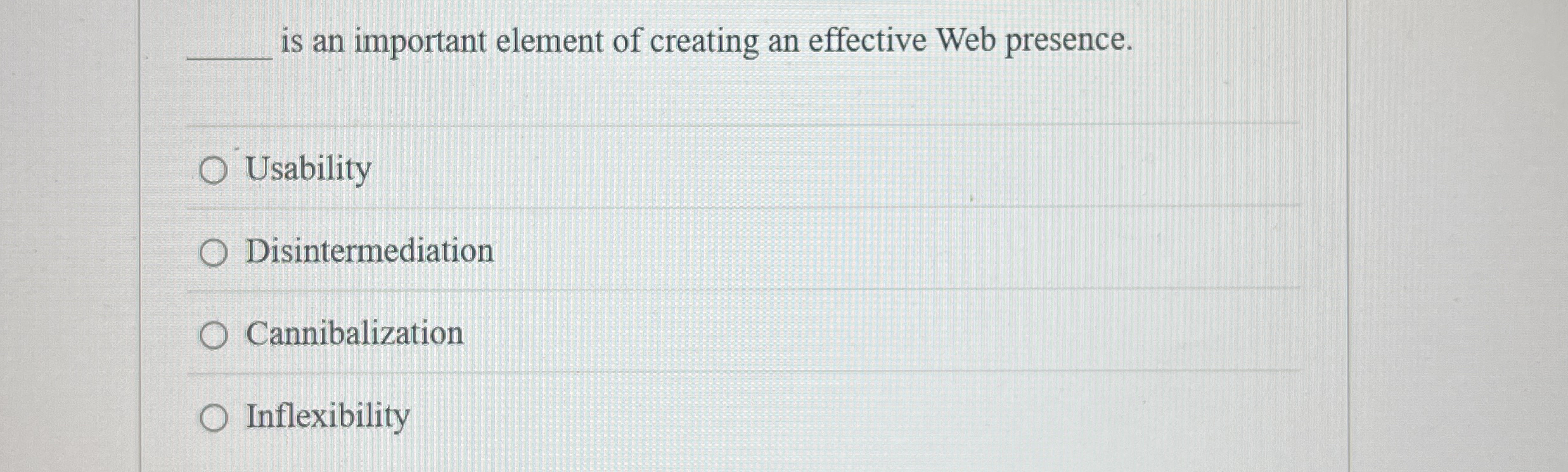 Solved is an important element of creating an effective Web | Chegg.com