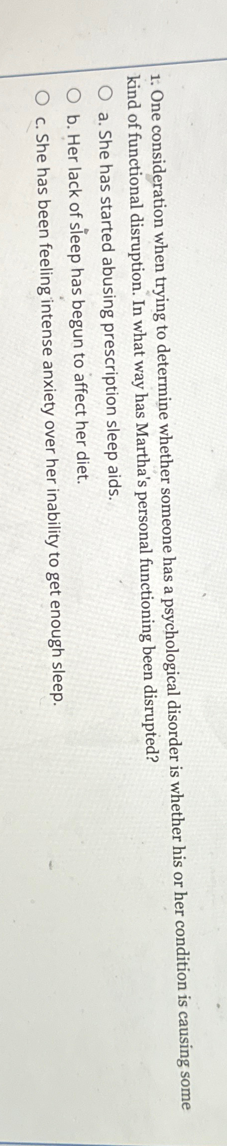 Solved One consideration when trying to determine whether | Chegg.com