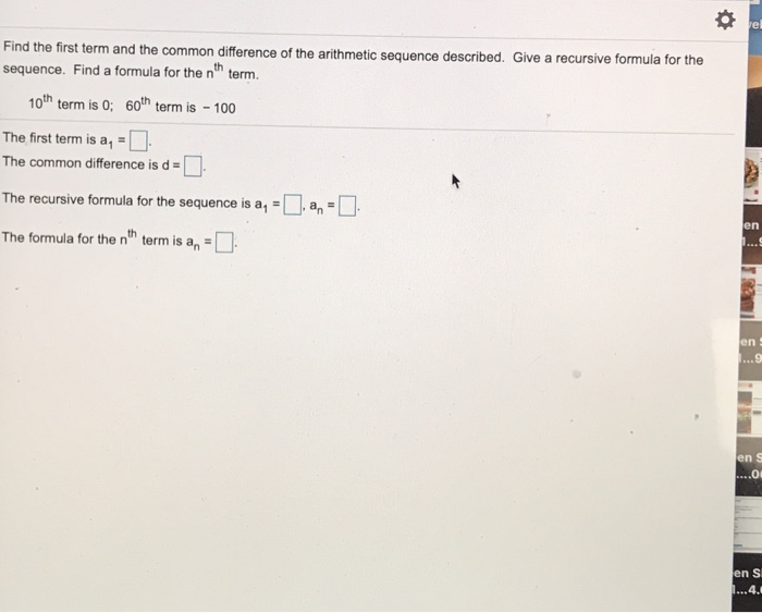 Solved fel Find the first term and the common difference of | Chegg.com