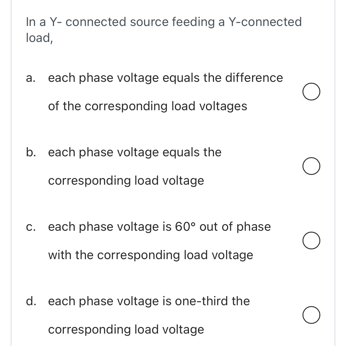 Solved In a Y- ﻿connected source feeding a Y-connected | Chegg.com