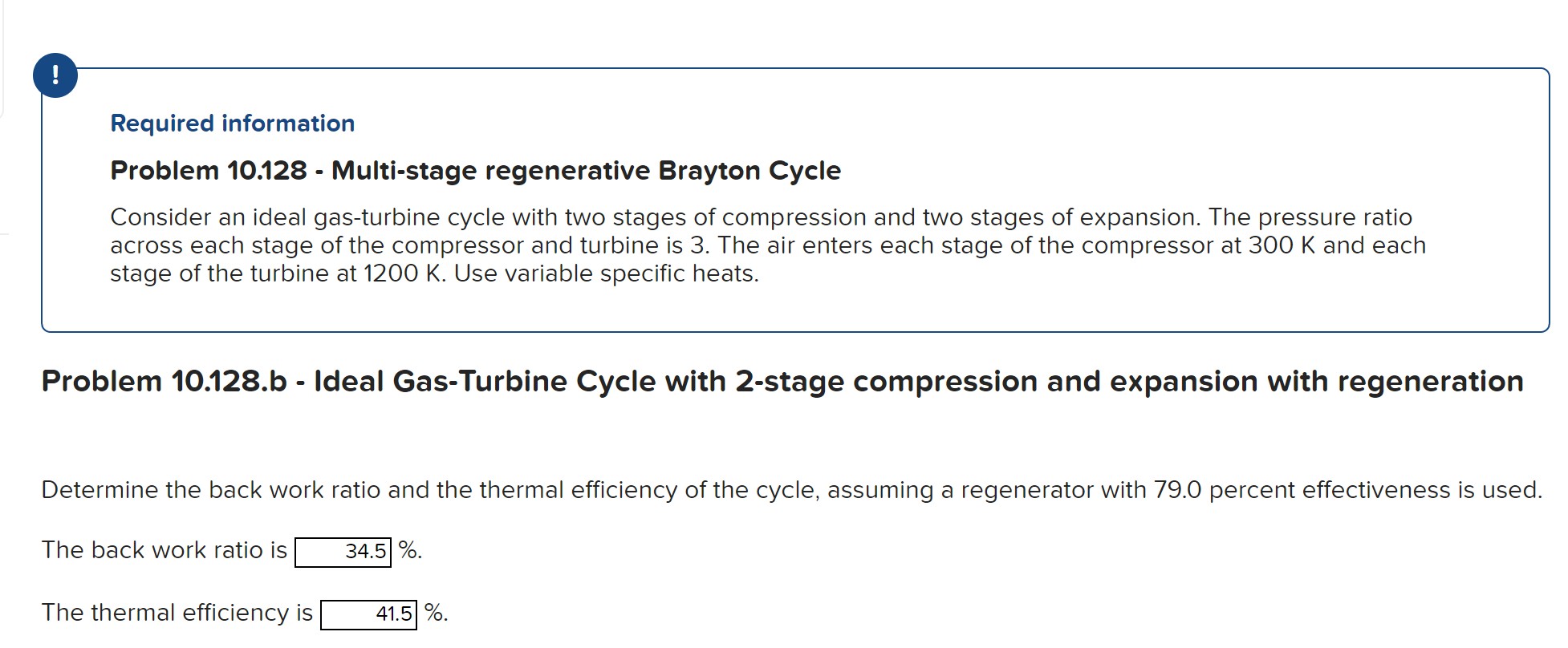 Solved Consider an ideal gas-turbine cycle with two stages | Chegg.com