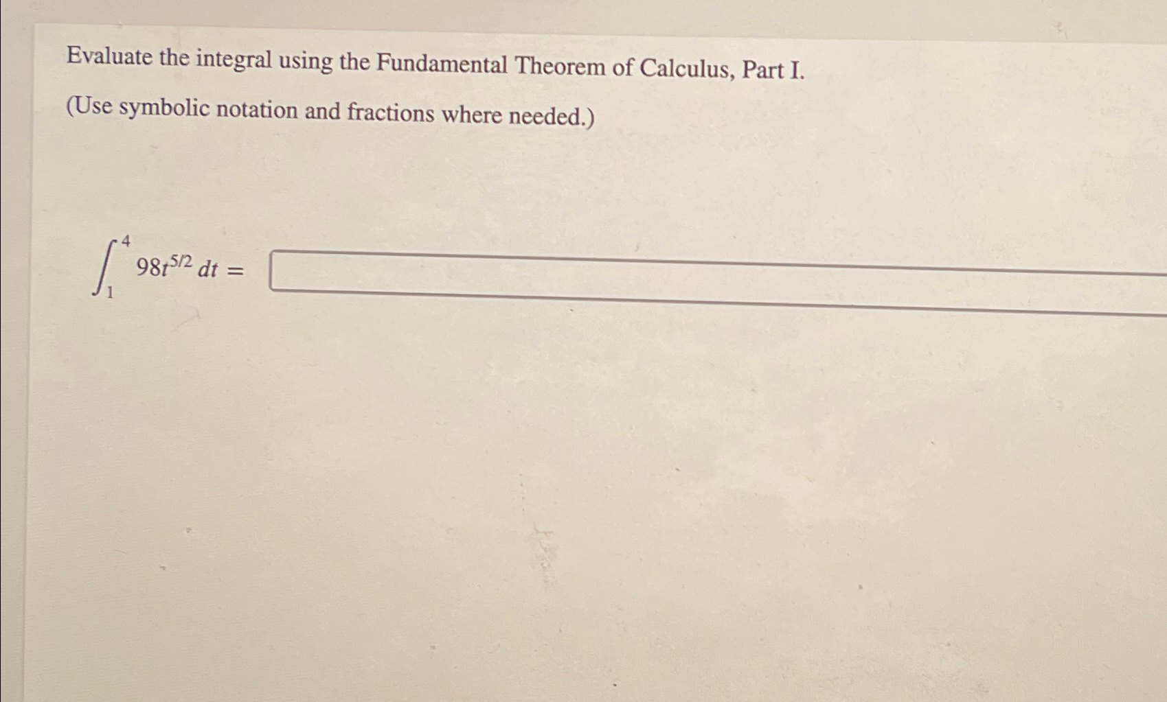 Solved Evaluate the integral using the Fundamental Theorem | Chegg.com