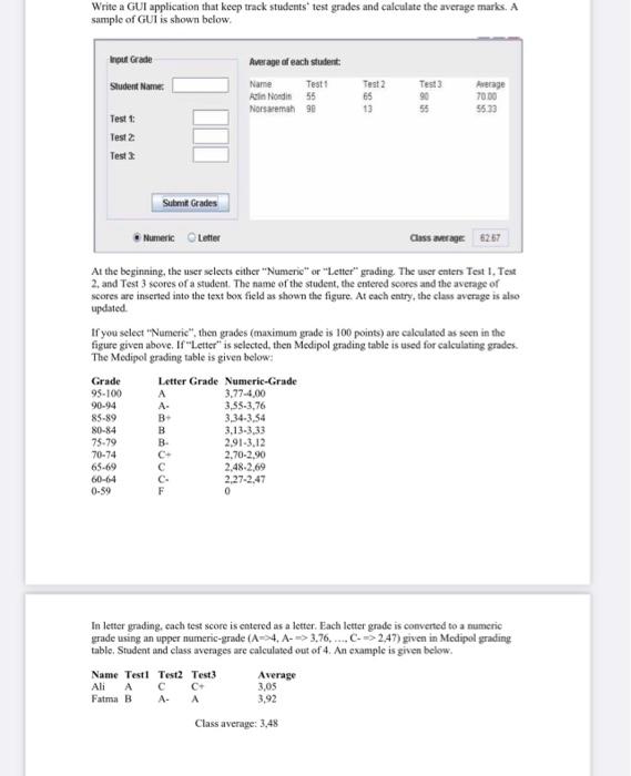 Solved Write a GUI application that keep track students' | Chegg.com