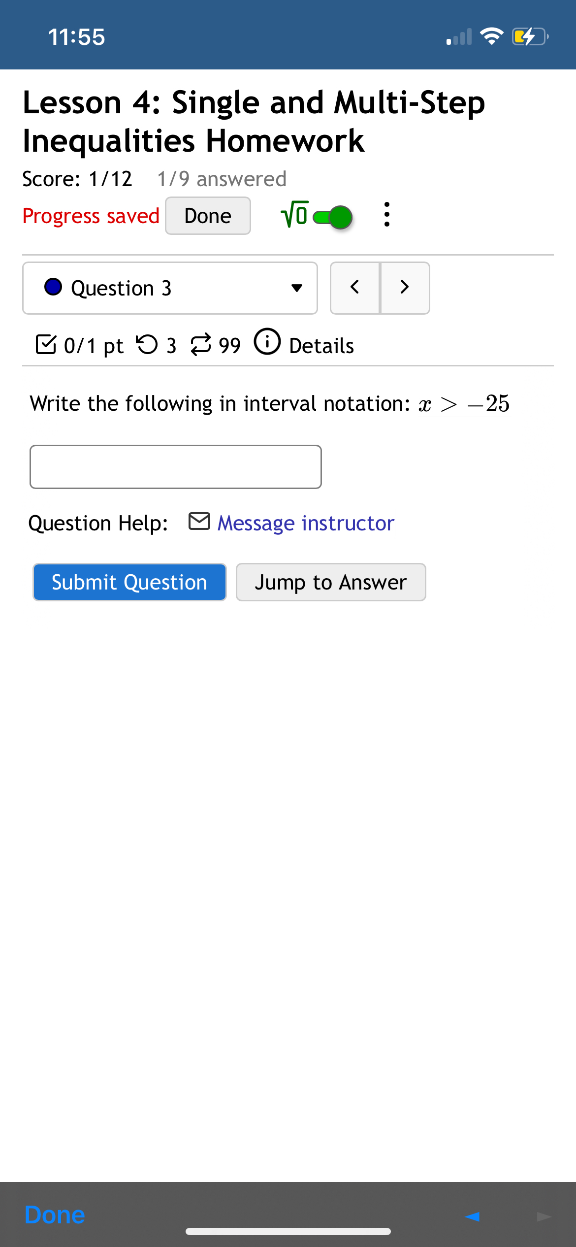 Solved Ret11:55Lesson 4: Single and Multi-Step Inequalities | Chegg.com