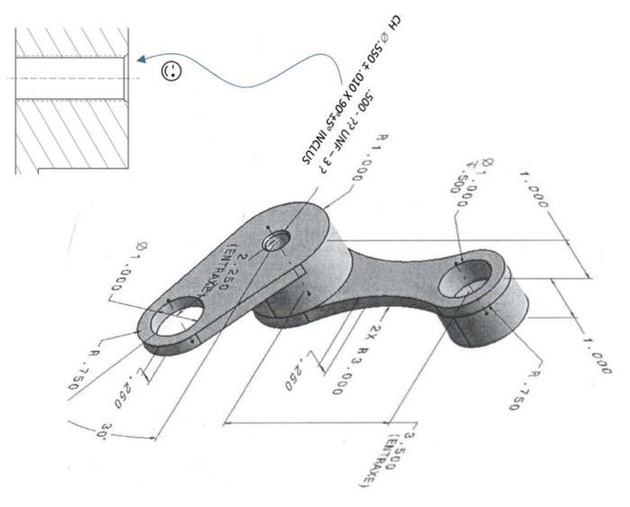 Solved Produce the front and the offset section views , | Chegg.com