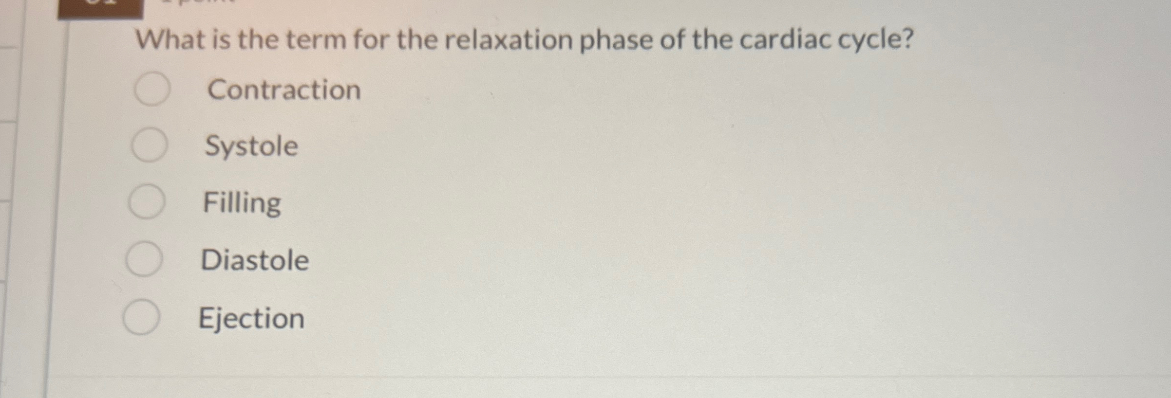 Solved What is the term for the relaxation phase of the | Chegg.com