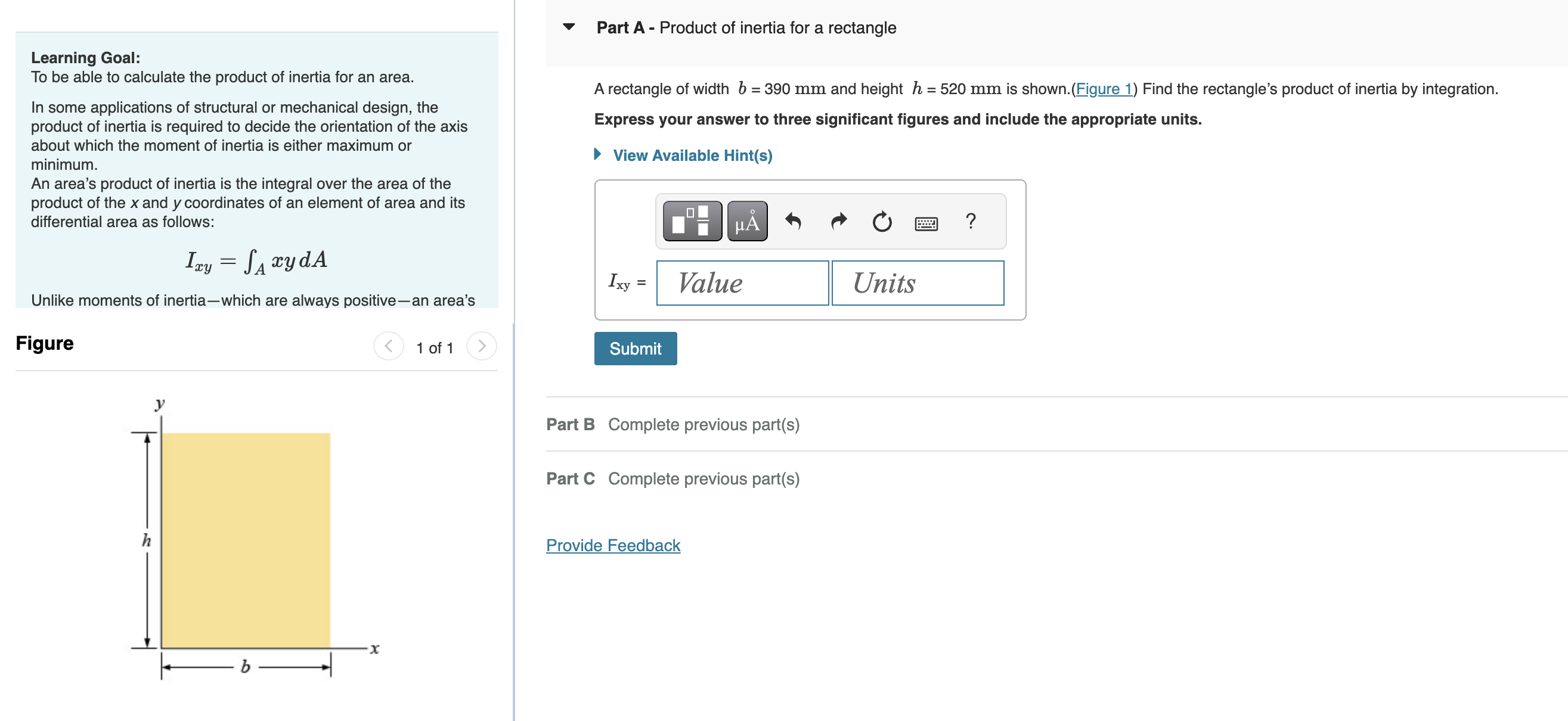 Solved Learning Goal: To be able to calculate the product of | Chegg.com