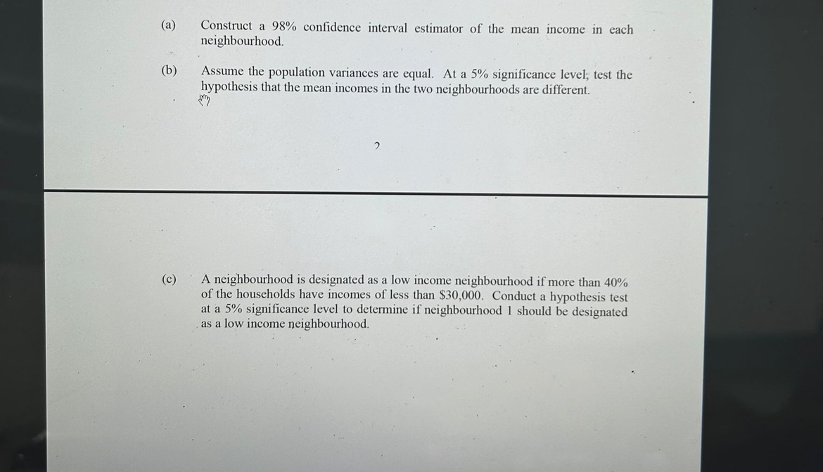Solved (a) ﻿Construct a \( 98 \% \) ﻿confidence interval | Chegg.com