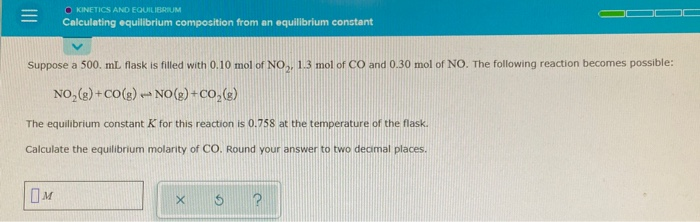 Solved = KINETICS AND EQUILIBRIUM Calculating equilibrium | Chegg.com