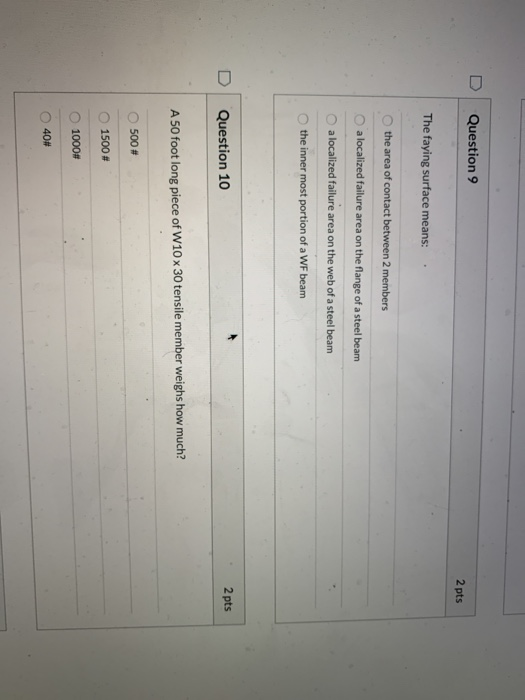 Solved Question 9 2 pts The faying surface means: the area | Chegg.com