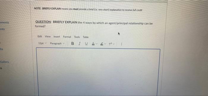 Solved NOTE BRIEFLY EXPLAIN means you must provide a brief | Chegg.com