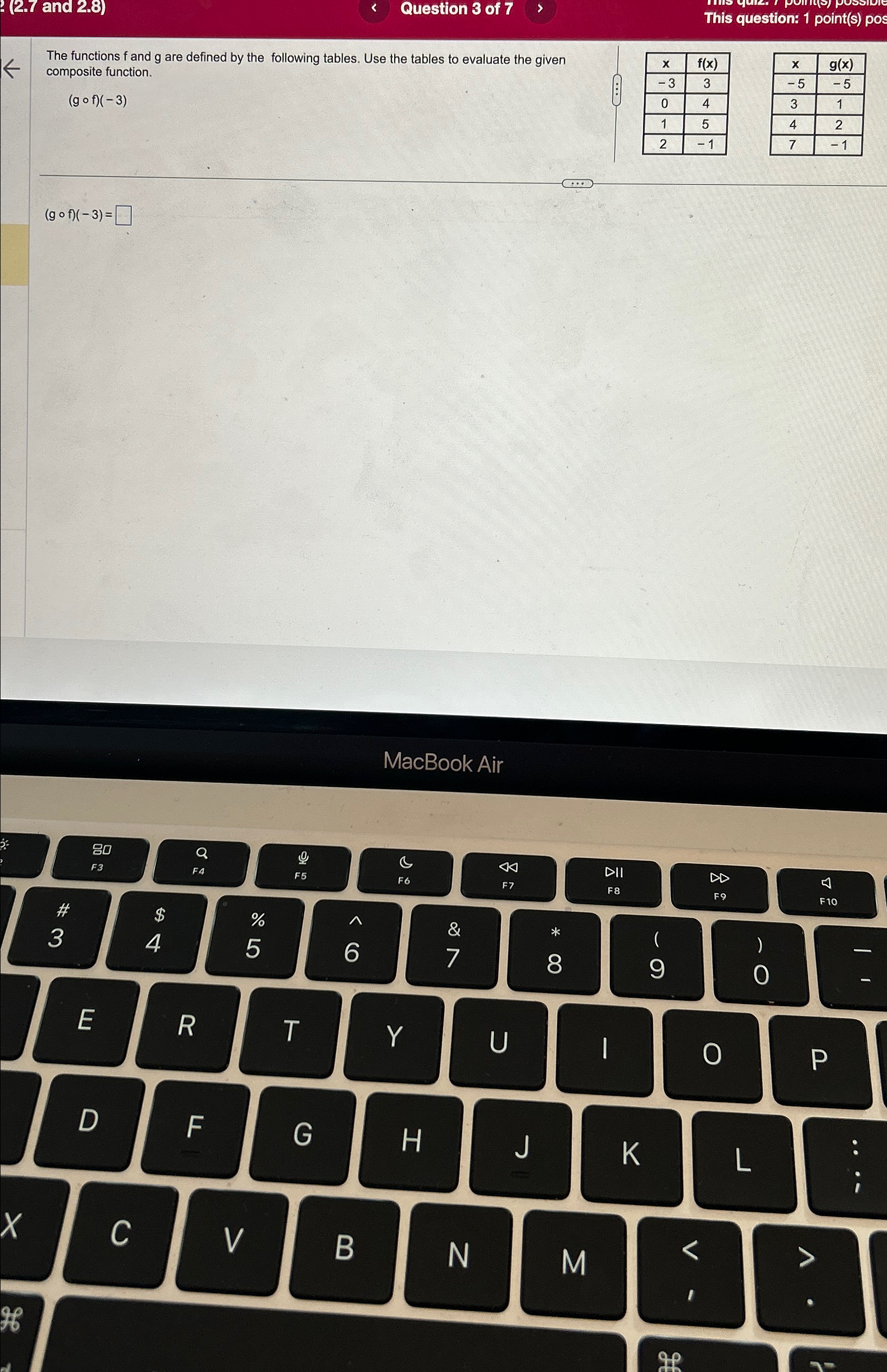 Question 3 ﻿of 7This question: 1 ﻿point(s) ﻿posThe | Chegg.com
