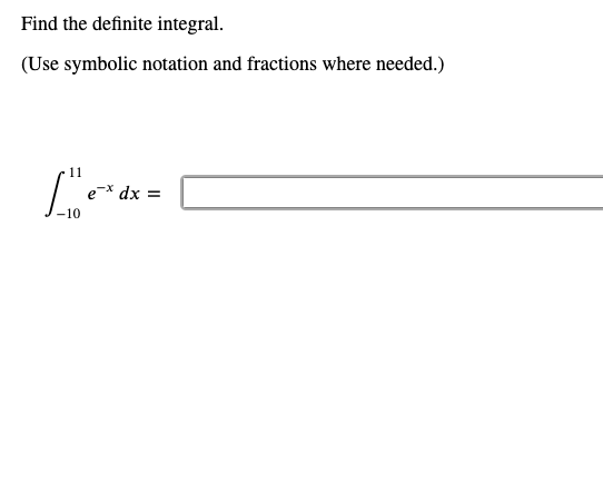 Solved Find the definite integral.(Use symbolic notation and | Chegg.com