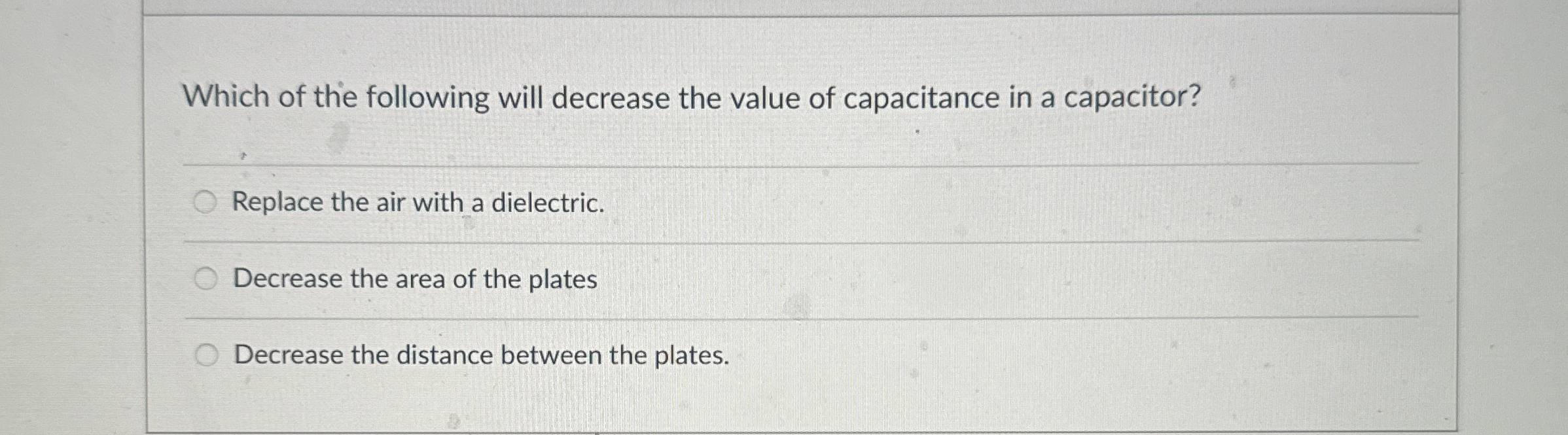 Solved Which of the following will decrease the value of | Chegg.com