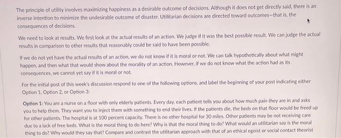 Solved The principle of utility involves maximizing | Chegg.com