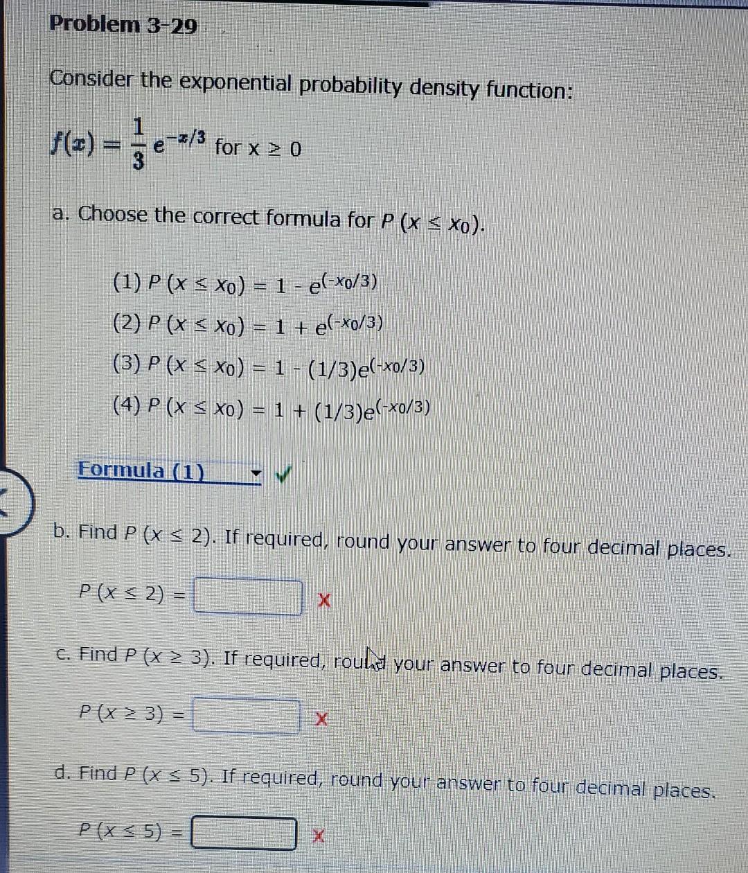 Solved Consider the exponential probability density | Chegg.com