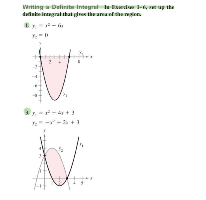 Solved Writing a Definite Integral In Exercises 1-6, set up | Chegg.com