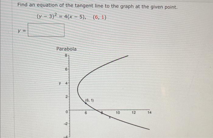 Solved Find an equation of the tangent line to the graph at | Chegg.com