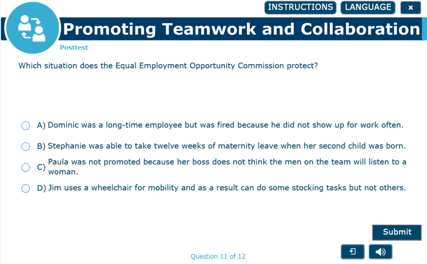 Solved Promoting Teamwork and CollaborationWhich situation | Chegg.com