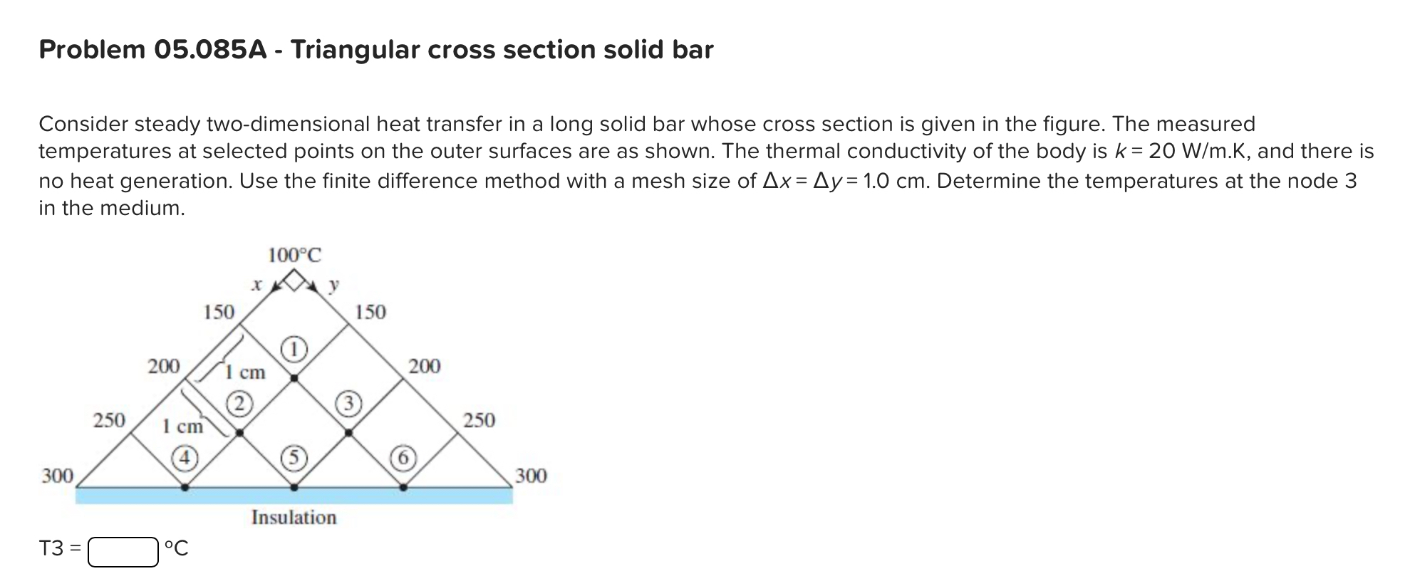 Solved Problem 05.085A - ﻿Triangular cross section solid | Chegg.com