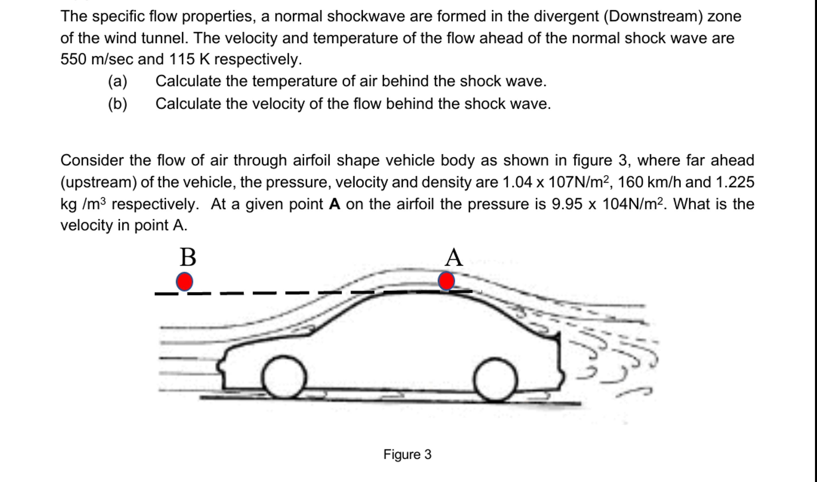 Solved The specific flow properties, a normal shockwave are | Chegg.com