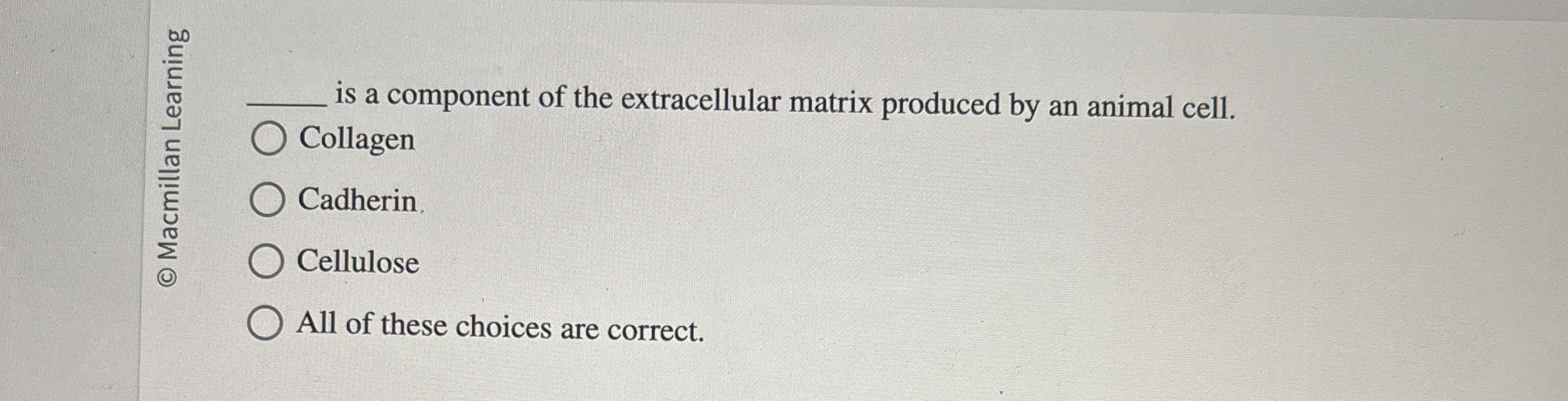 Solved is a component of the extracellular matrix produced | Chegg.com