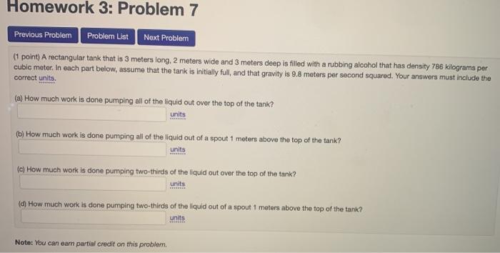 Solved Homework 3 Problem 7 Previous Problem Problem List 9693