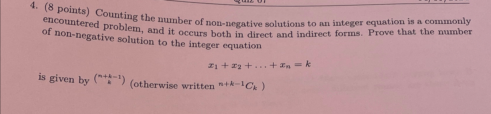 Solved (8 ﻿points) ﻿Counting the number of non-negative | Chegg.com