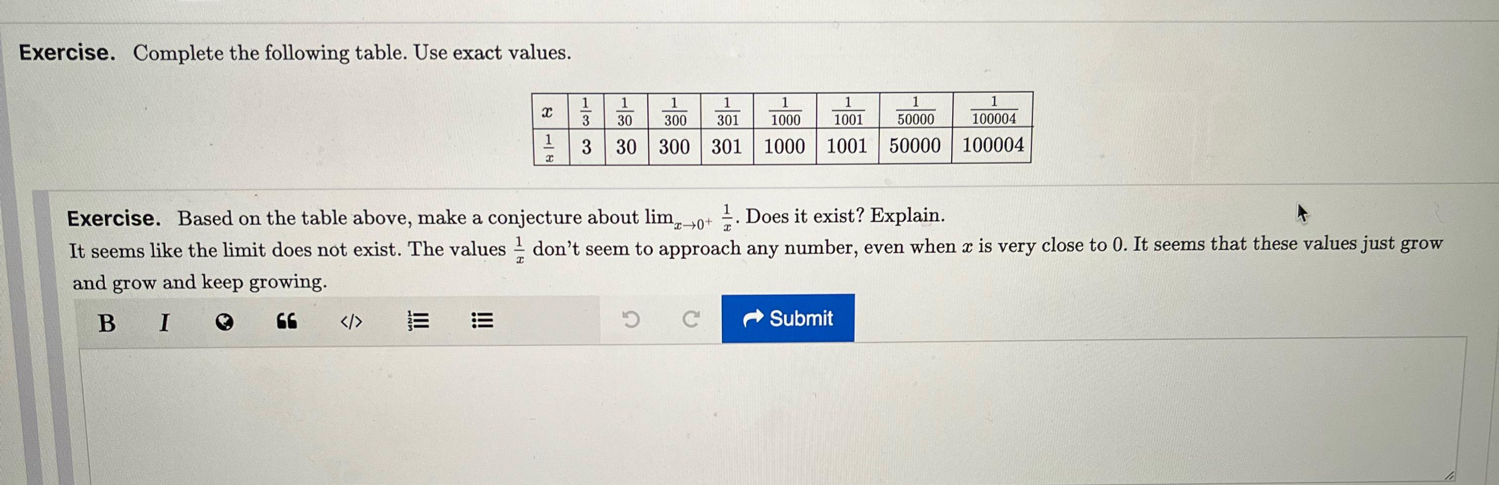 Solved Exercise. Complete the following table. Use exact | Chegg.com
