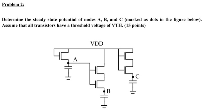 Solved Problem 2: Determine the steady state potential of | Chegg.com