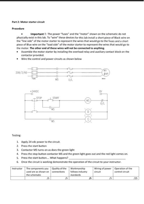 Solved Procedure - Important 1: The power "fuses" and the | Chegg.com