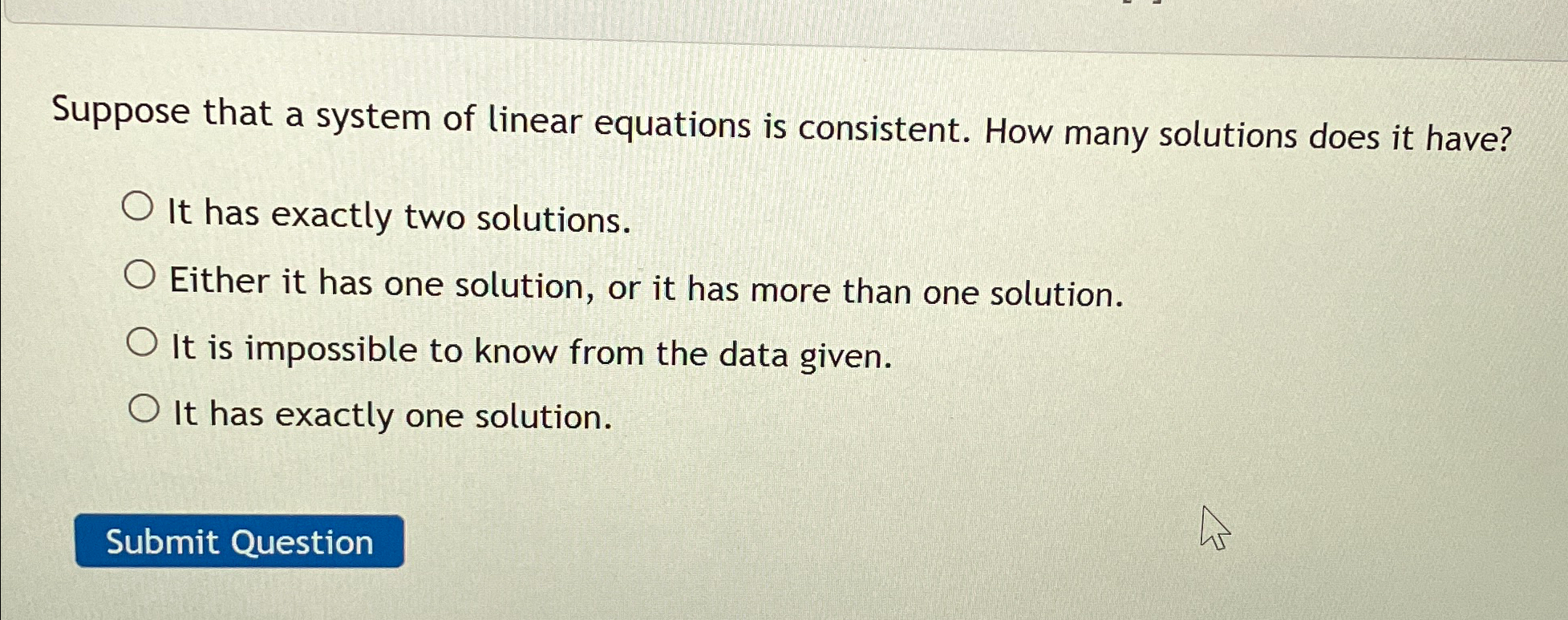 Solved Suppose that a system of linear equations is | Chegg.com