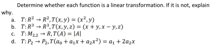 Solved Determine whether each function is a linear | Chegg.com