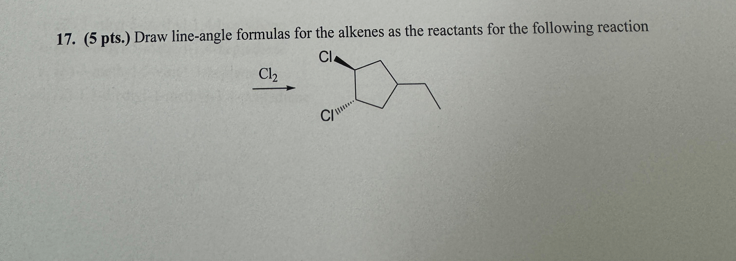 Solved ( 5 ﻿pts.) ﻿Draw line-angle formulas for the alkenes | Chegg.com