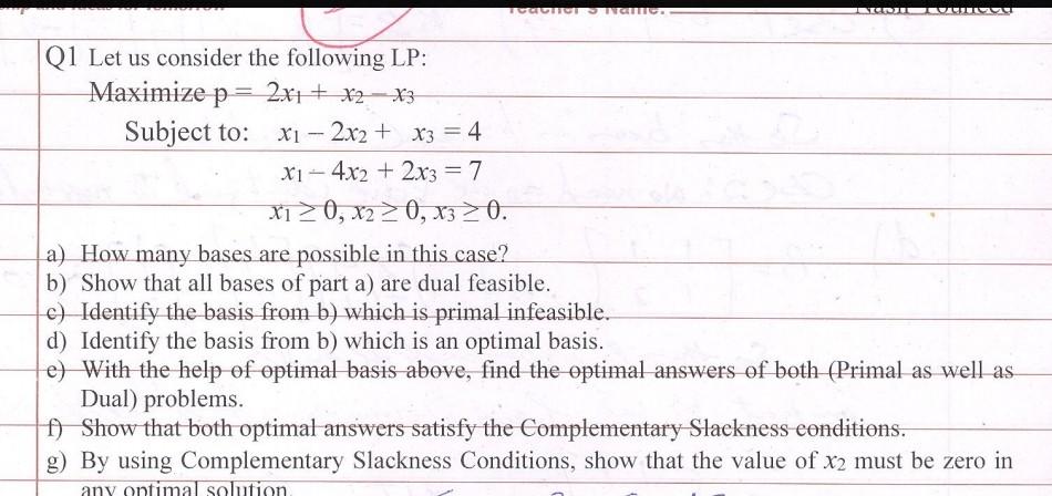 Solved ICMUS CLIVU Q1 Let us consider the following LP: | Chegg.com