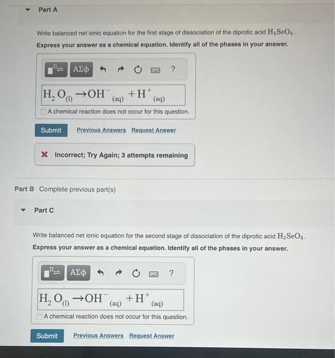 Solved Write balanced net ionic equation for the first stage | Chegg.com