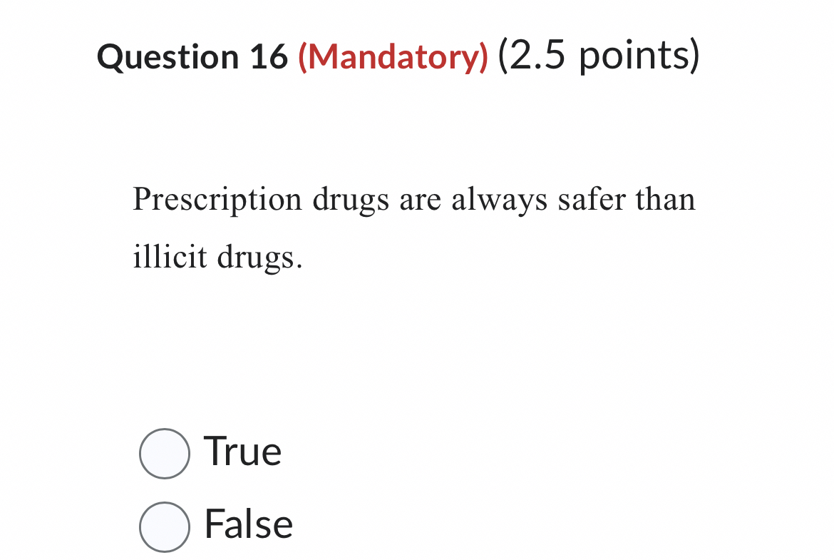 Solved Question 16 (Mandatory) (2.5 ﻿points)Prescription | Chegg.com