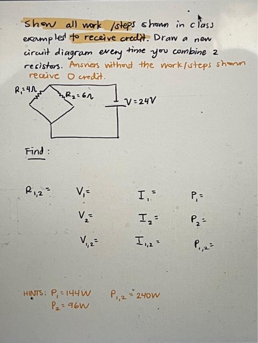 Solved Show all work /steps shown in class examples to | Chegg.com